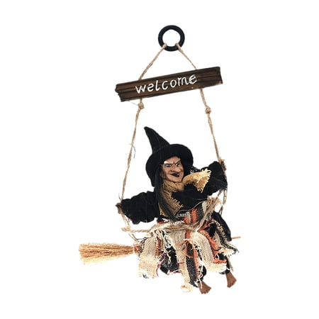 Carevas Welcome Wood Plaque Hanging Witch Decoration Witch on ...