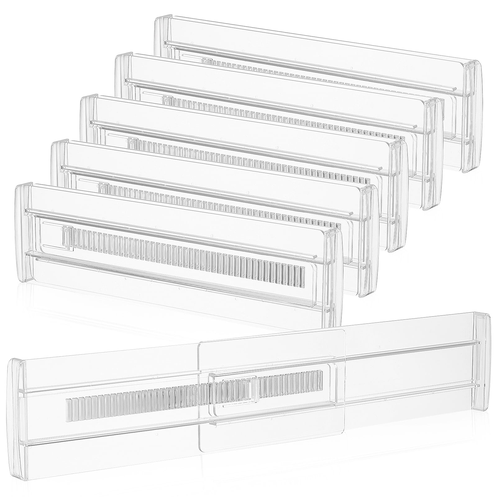 Click here for Etereauty 6 Pcs Clear Drawer Dividers Adjustable D... prices