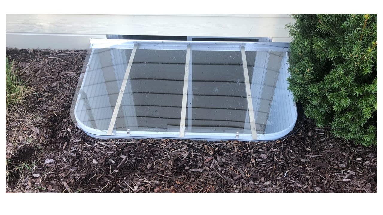 Sloped Heavy-Duty Medium Window Well Cover (72"W x 26"L) - Walmart.com
