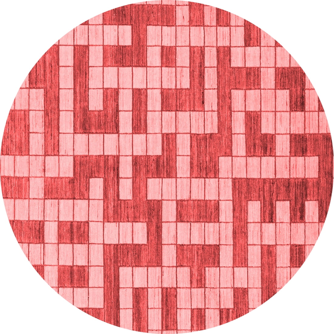 Ahgly Company Indoor Round Solid Red Modern Area Rugs, 8' Round ...