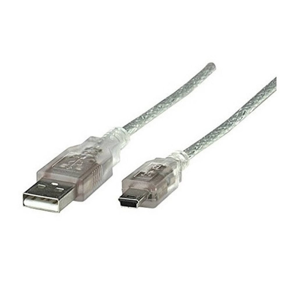 Cable Manhattan Cable USB a mini USB 1.8 m Transparente 333412 ...