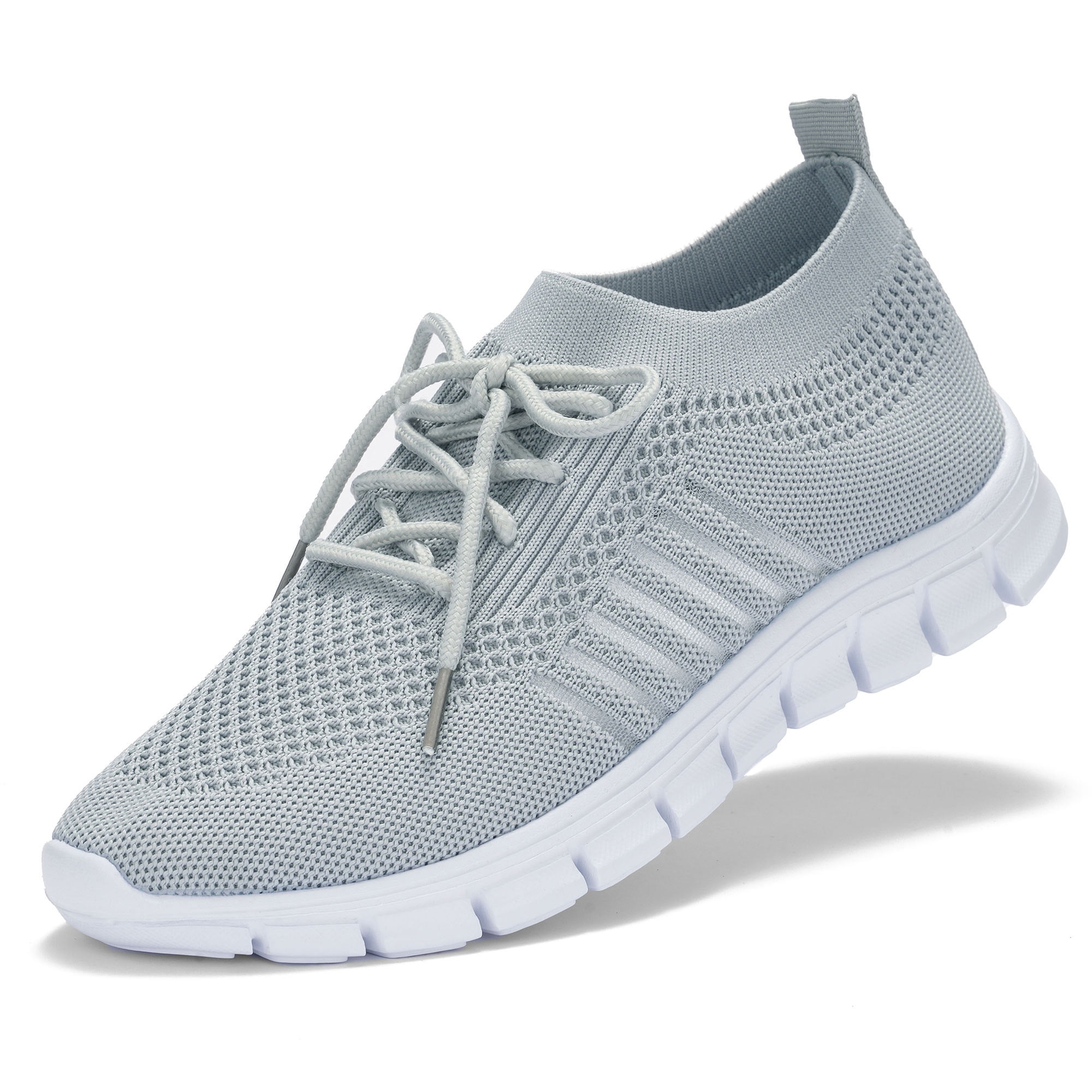 Bellella Womens Sock Shoes Lace Up Sneakers Mesh Knitted Shoes ...