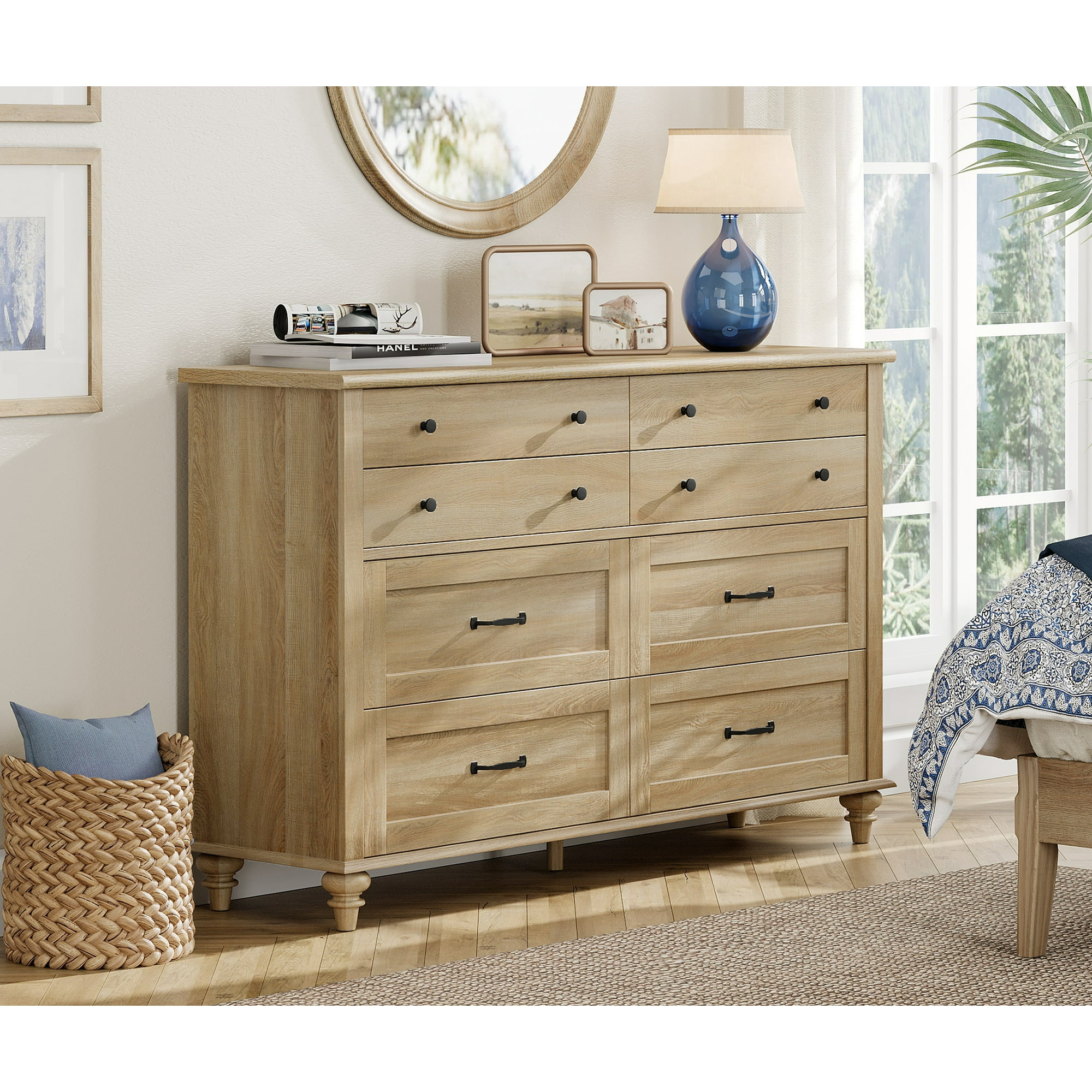 Click here for Wampat 8-Drawer Dresser - Mid-Century Modern Woode... prices