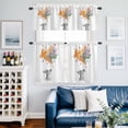 Abstract Deer Kitchen Curtains Set for Windows, Colored Cloud Paint Red ...