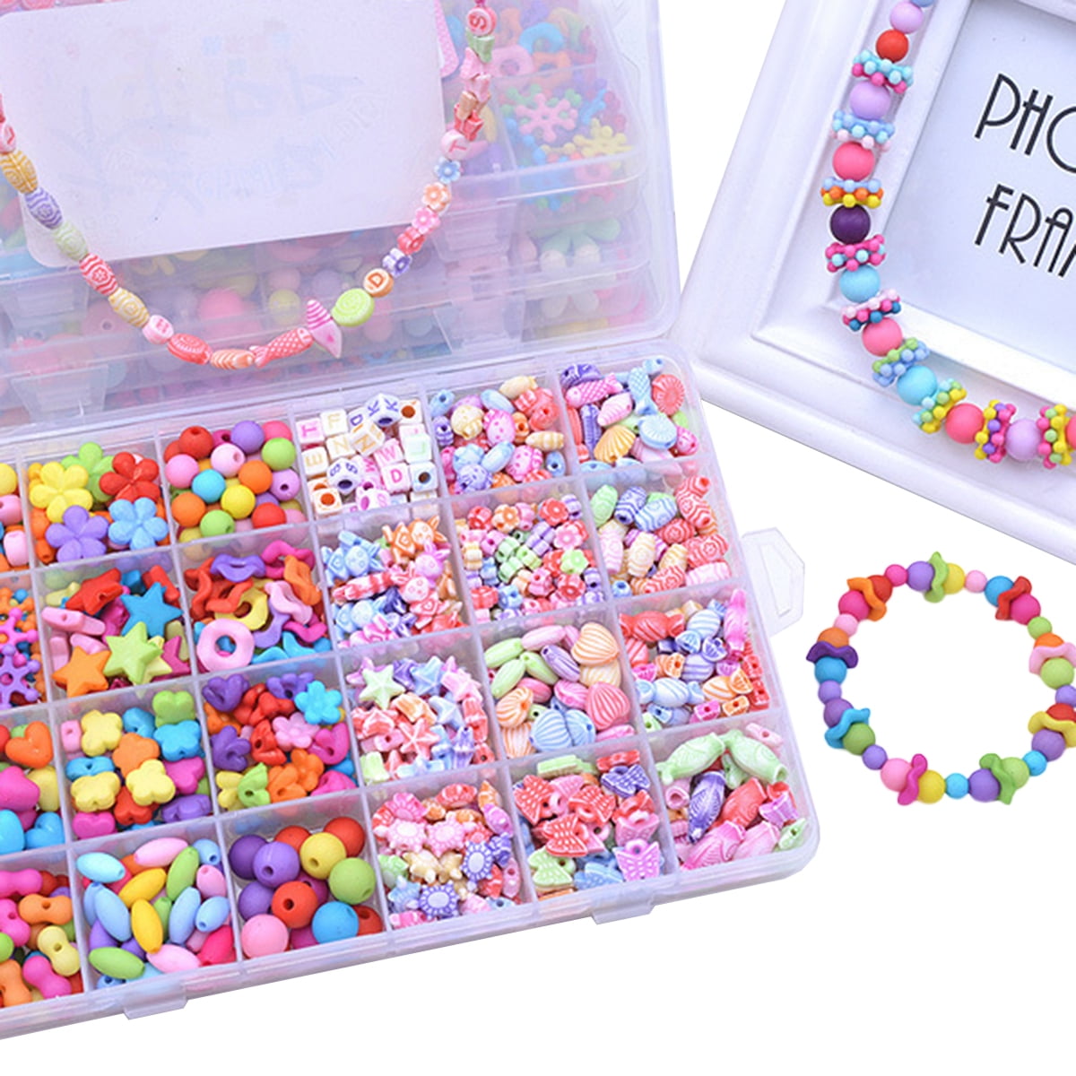 Click here for Nobrand Snap Beads Set 24 Compartments Acrylic Diy... prices