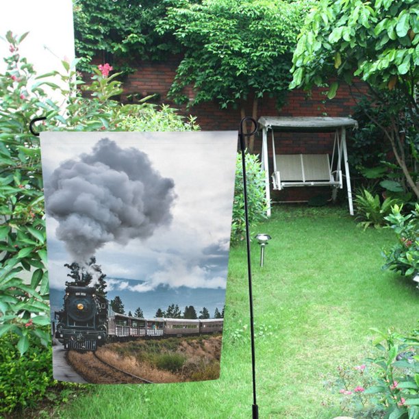 MYPOP Train Garden Flag Outdoor Flag Decoration 12x18 inches - Walmart ...