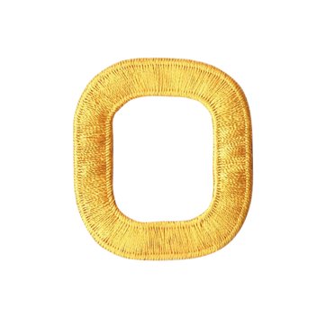 Alphabet Letter - P- Color Gold - 2" Block Style - Iron On Embroidered ...