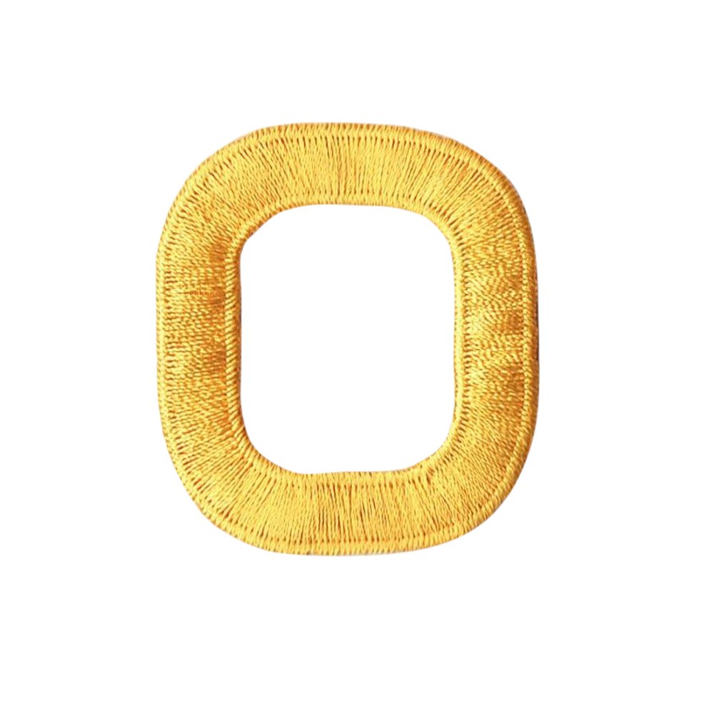 Alphabet Letter - O - Color Yellow - 2" Block Style - Iron On ...