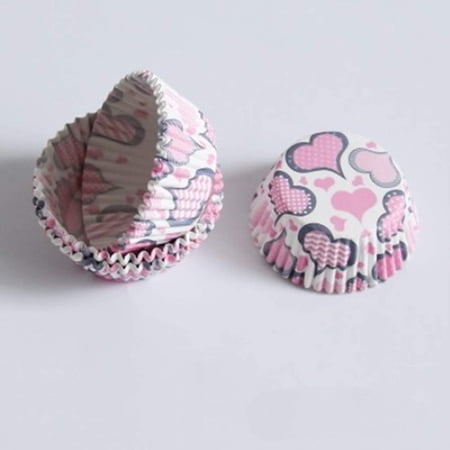 KCSD 100 Cupcake Liners Wrappers Cakes Liner Papers Greaseproof Non ...