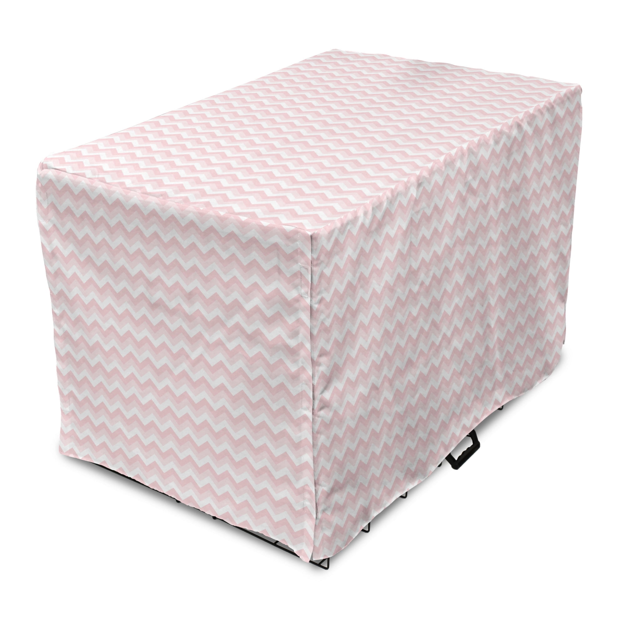 Chevron Dog Crate Cover, Zigzag Chevron Grunge Pattern in Soft Colors ...