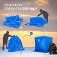 Outsunny Portable 2 Man Pop Up Ice Fishing Shelter Tent, Windows, Door ...