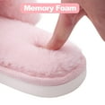 Litfun Women's Fuzzy Slippers Open Toe Cross Band Slippers Memory Foam House Slippers for Women ...