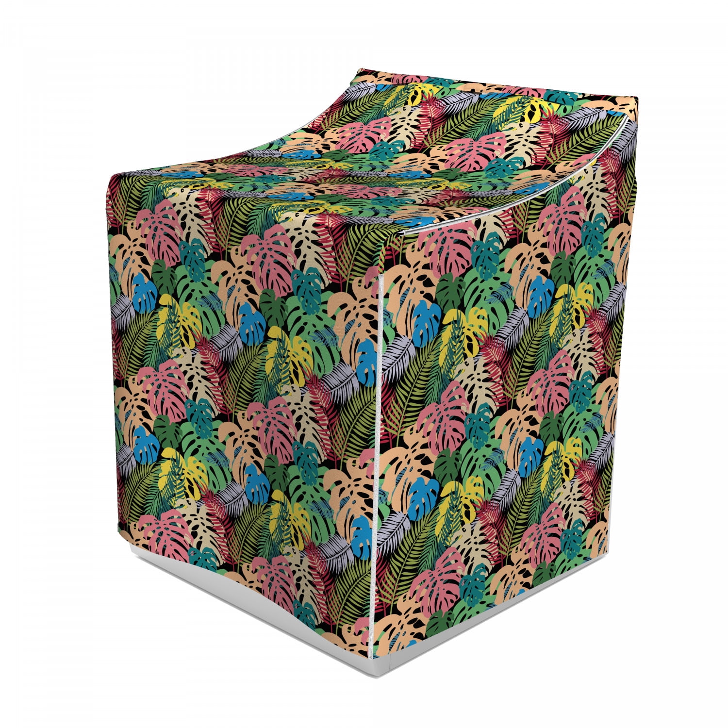 Exotic Washer Cover, Monstera and Palm Leaves Tropical Composition ...