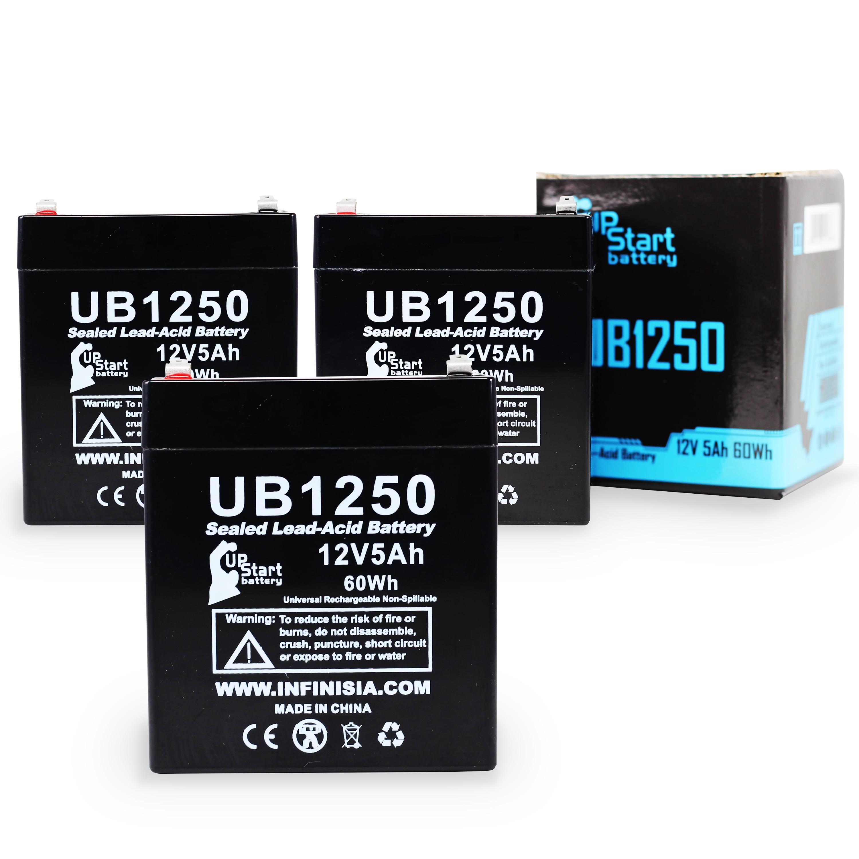 3x Pack - Compatible Ademco BP412 Battery - Replacement UB1250 ...