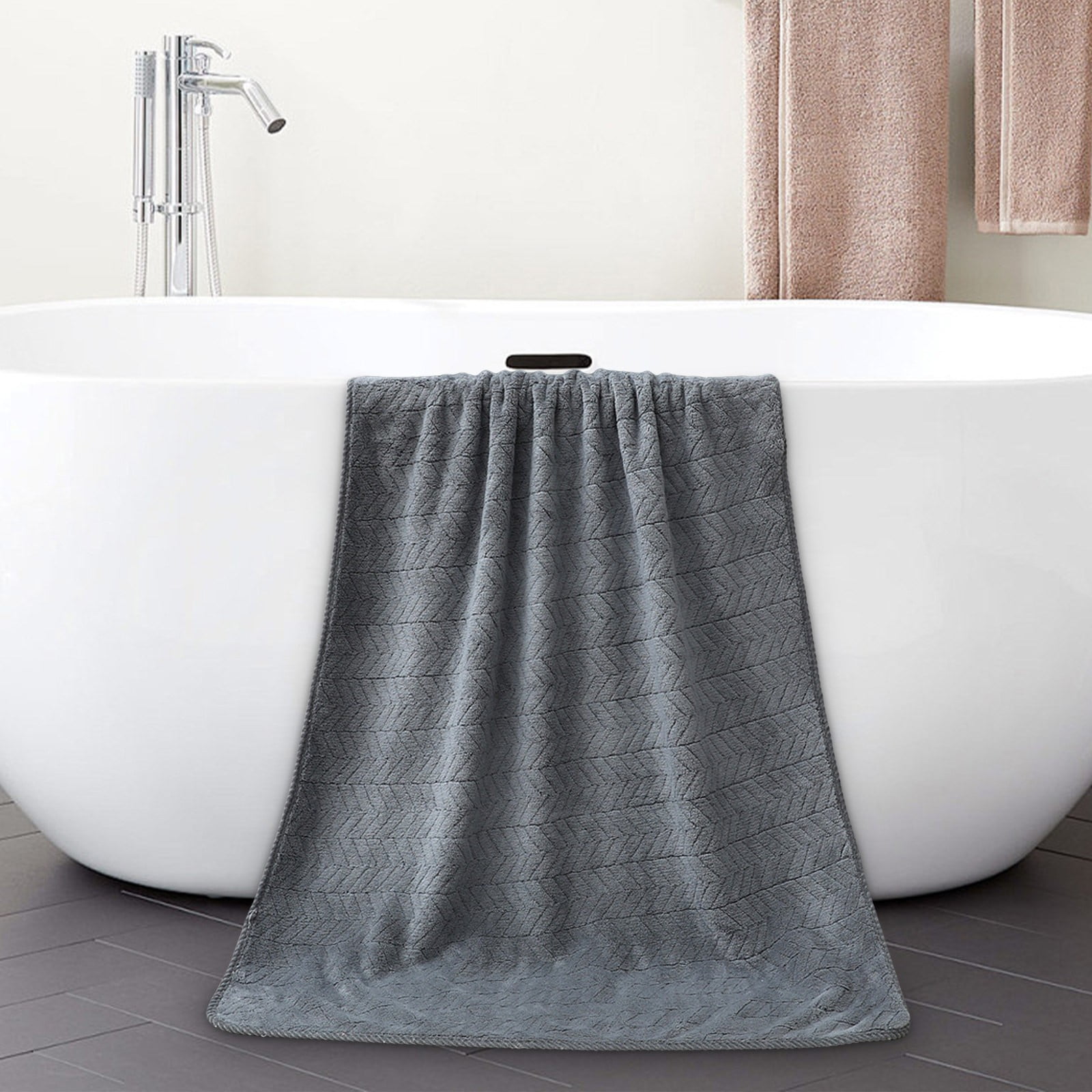 Fiudx Toalla de Terciopelo Coral, Toalla de Baño de Vellón Ultrasuave ...