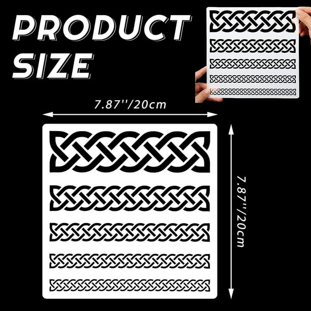 12 Pieces Viking Celtic Knot Stencils Viking Symbol Templates Stencils ...