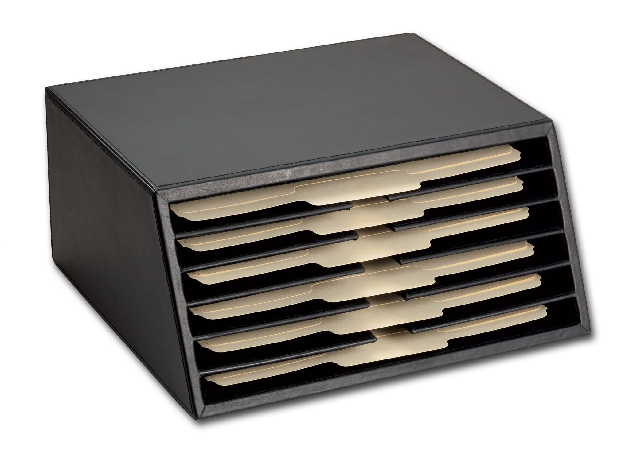 Classic Black Leather Vertical Letter Sorter - Walmart.com