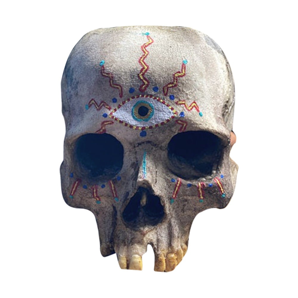 Resin Skull Planter Flower Succulents Pot Carved Skeleton Flowerpot ...