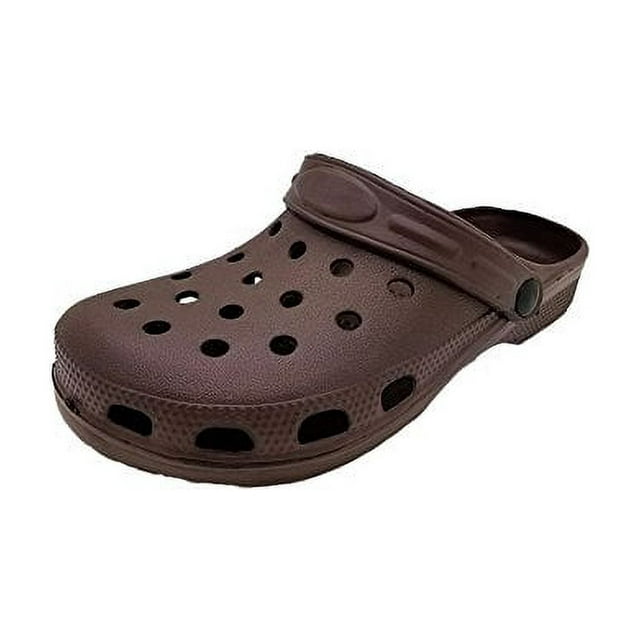 Affordable Apparel Men's Rubber Clogs (Assorted Colors) (7, Brown ...