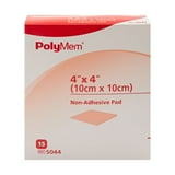 PolyMem Non-Adhesive Pad Dressing, 4 x 4 In., Pink, No Border, Square ...