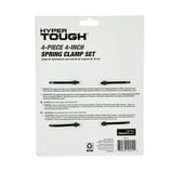 Hyper Tough 4-Piece 4-Inch Spring Clamp Set, Plastic Swivel Pads, Steel ...