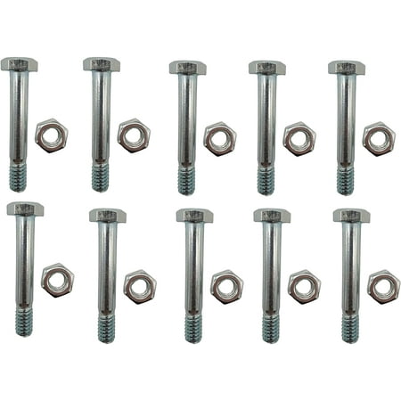 SEPC (Pack of 10) Shear Pins & Nuts Replace Ariens 510016, 51001600 ...