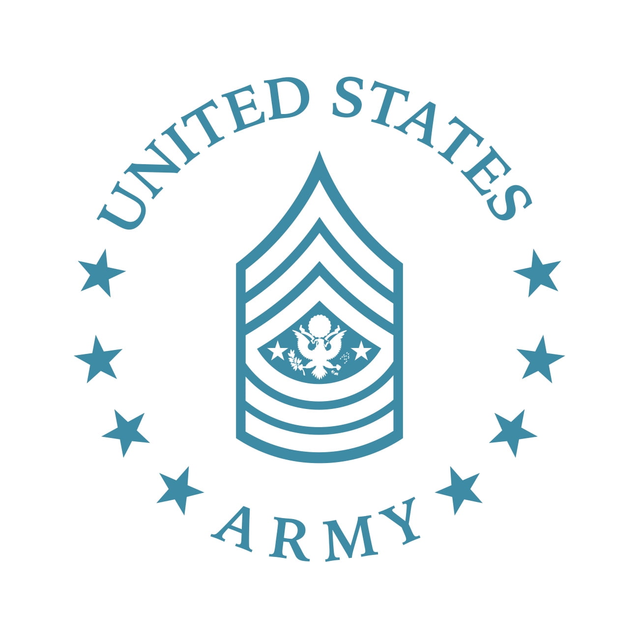 E-9 Command Sergeant Marjor US Army Rank Sticker Decal Die Cut - Self ...