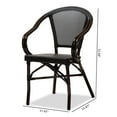 Baxton Studio Artus Indoor/Outdoor Stackable Bistro Dining Arm Chair ...