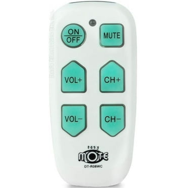 Continu.us EasyMote DT-R08W - Universal TV Remote, Backlit, Smart Learning, White - Walmart.com