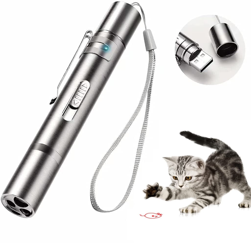 Cat Laser Pointer, Red Light Pointer, Pet Interactive Toy for Cats and ...