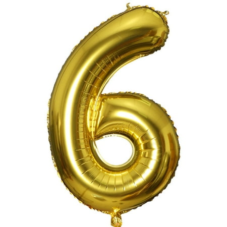 Bail 40 inch Gold Giant Number Balloon for Birthday and Anniversary ...