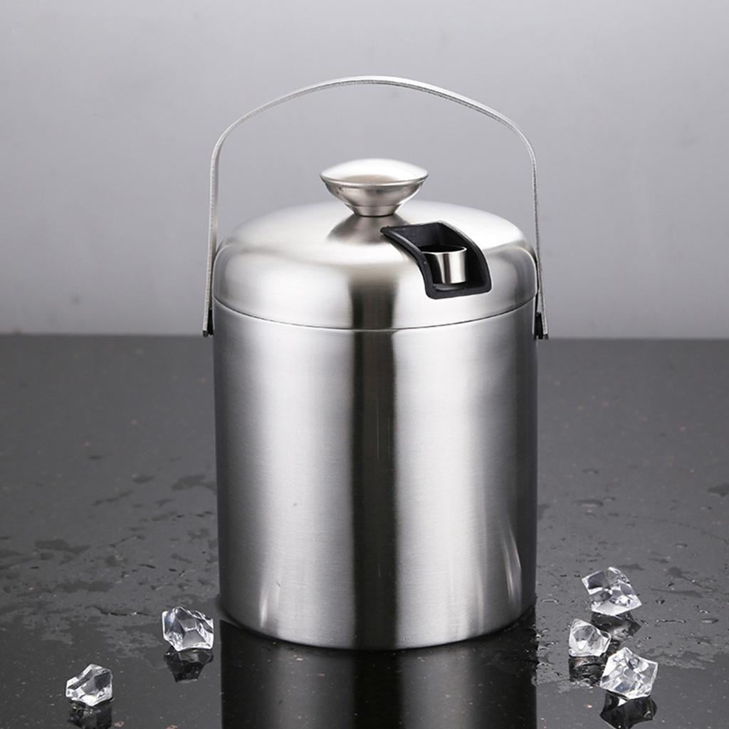 Double Wall Stainless Steel Insulated Ice Bucket with Lid and Ice s [1. ...