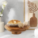 Greenage Natural Cedar Wood Serving Stand Rustic Wooden Pedestal Multi ...