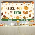 Fall Football Banner Backdrop Kick Off Into Fall Photography Background ...