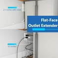 Flat-Face Outlet Extender with 3 Receptacles, Ultra-Thin Wall Plate ...