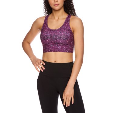 LA Thread Women's Printed Sports Bra with Ruched Straps - Walmart.com