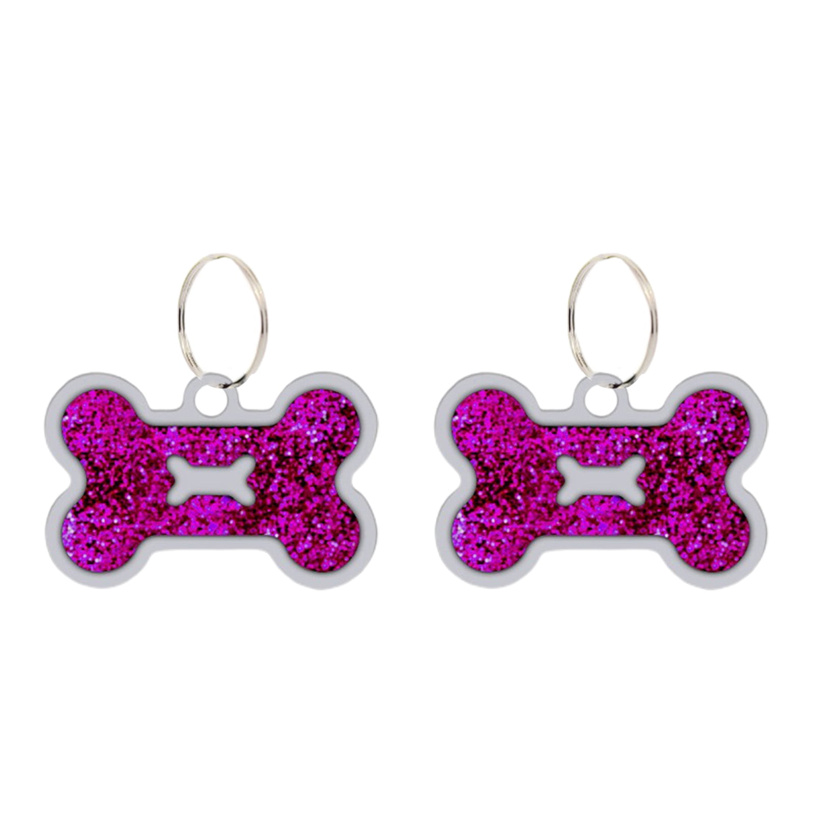 Mightlink 2Pcs Dog ID Tags Shiny Surface Vivid Color Creative Shape ...