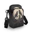 HELLHERO Crow Pattern Crossbody Sling Bag, Polyester Women Adjustable ...