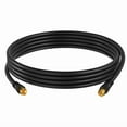 2 Pcs 10Ft Rg6 Dual Coaxial Cable Extension Digital Antenna Black Tv ...