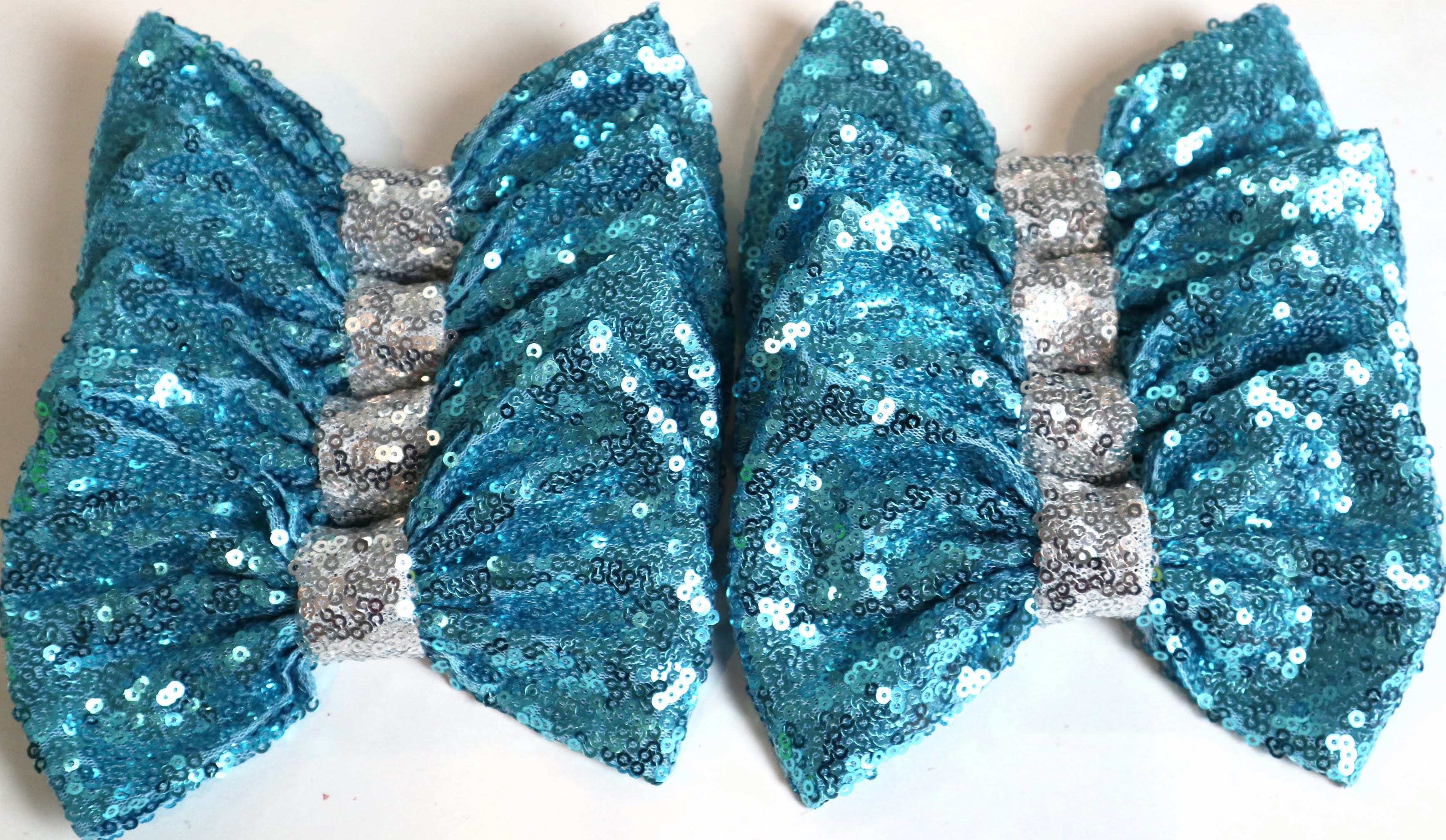 Set of 12 Cinderella Sequin Bows 5 Inches Large Glitter Bows Wholesale ...