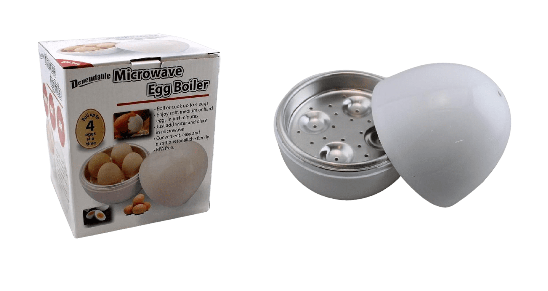 Microwave Egg Boiler Hard or Soft Boiled Eggs BPA Free Plastic and ...