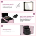 EasyinBeauty Rolling Portable Manicure Table with 3 Drawers& 2-section ...