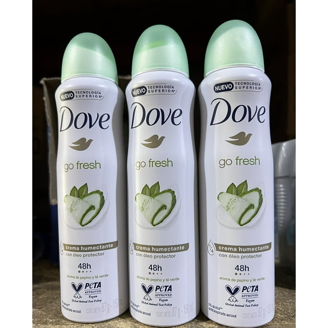 Dove Go Fresh Cucumber Green Tea Anti Perspirant Deodorant Spray 150ml ...
