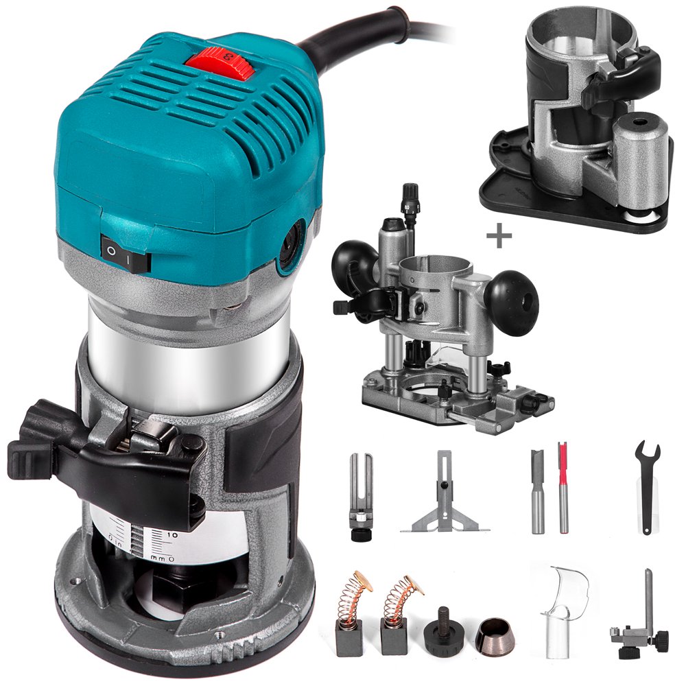 VEVOR 1.25 HP Compact Router Kit Max Torque 30,000 RPM Variable Speed ...