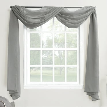 No. 918 Yvette Trellis Jacquard Sheer Rod Pocket Curtain Panel, 52" x ...