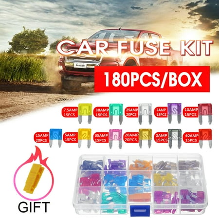 180 x CAR FUSE AUTOMOTIVE BLADE FUSES MIX SET 2 7.5 10 15 20 25 30 40 ...