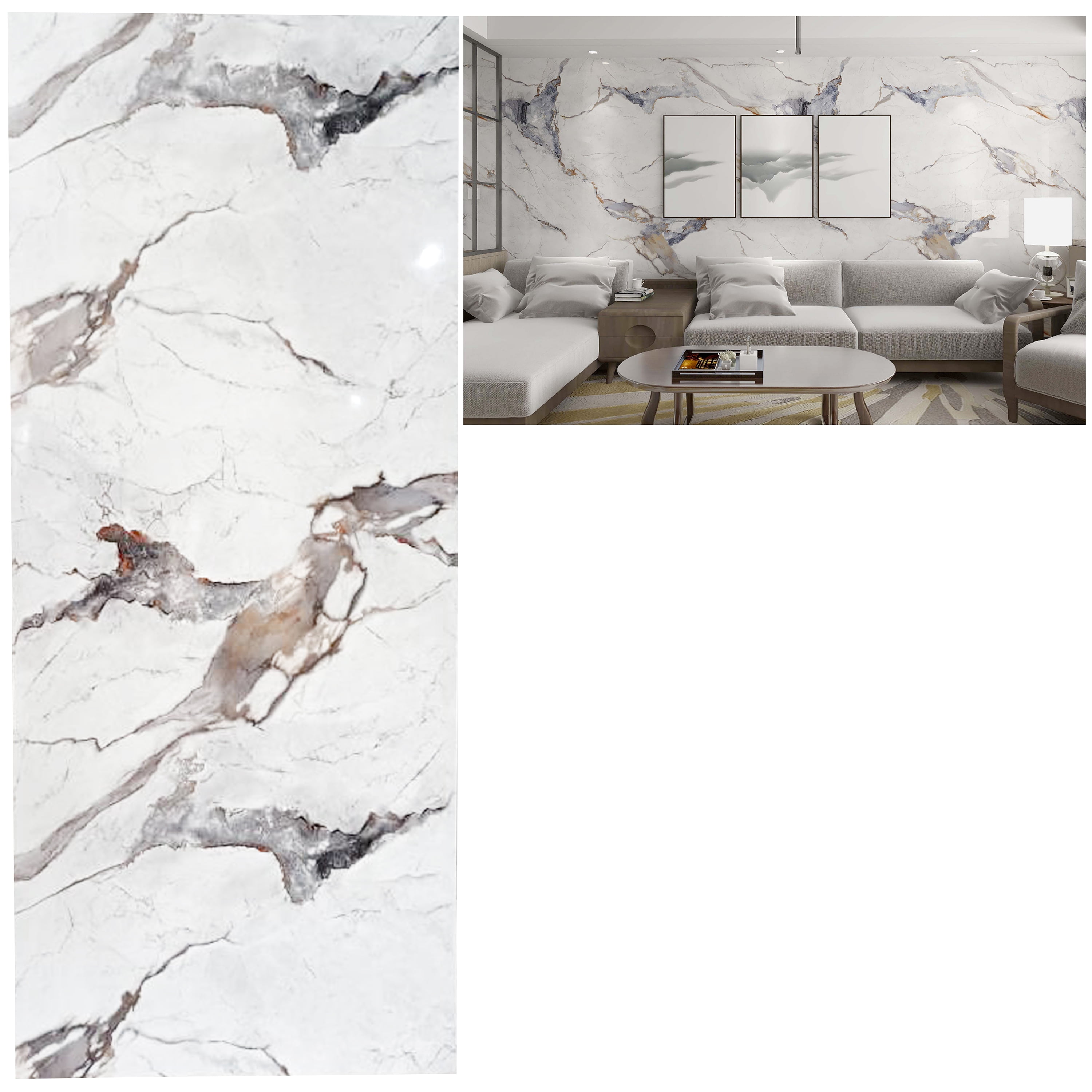Panel Tipo Marmol Pvc Blanco Carrara Homely Elegance | Bodega Aurrera ...