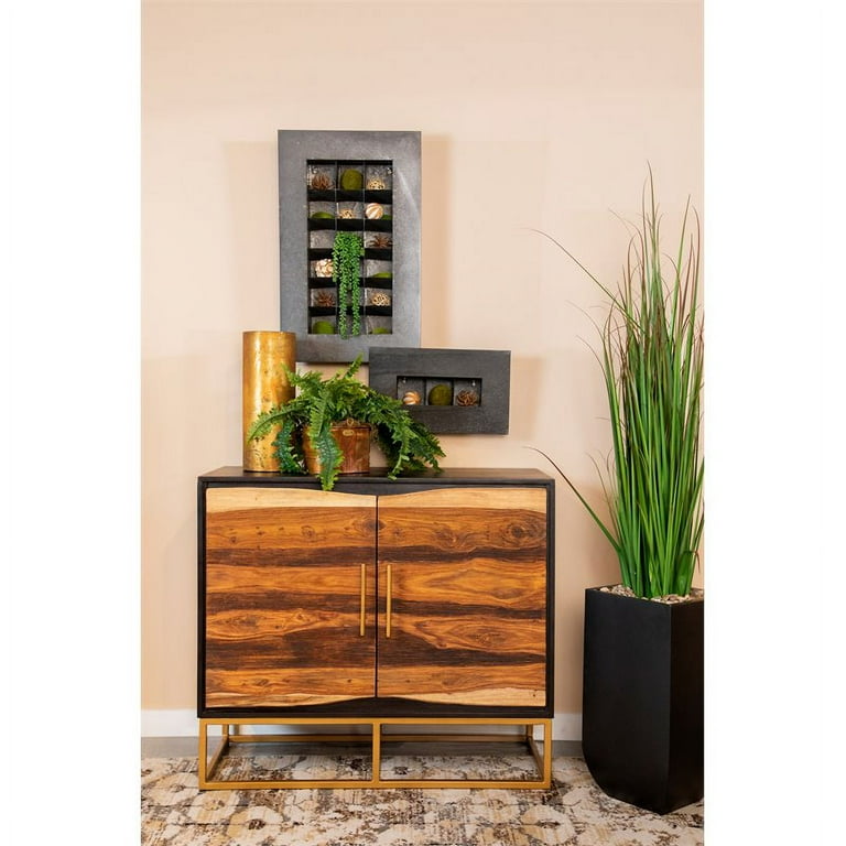 Wood and metal accent cabinet store