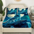 Erosebridal Galaxy Wolf Fitted Sheet Twin Adults,Moon Starry Sky ...