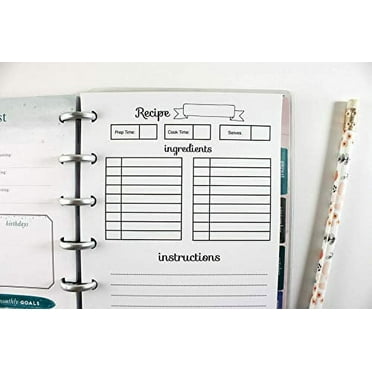 Hourly/Daily Planner Inserts for 11 Disc Planners - Walmart.com